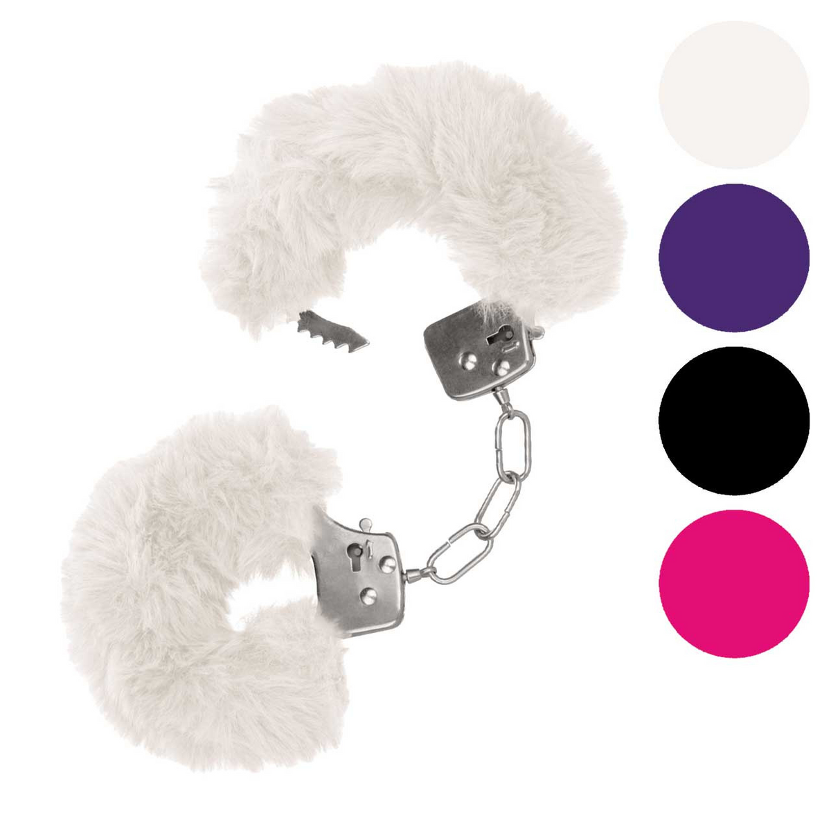 Ultra Fluffy Furry Cuffs White – Nauti NZ